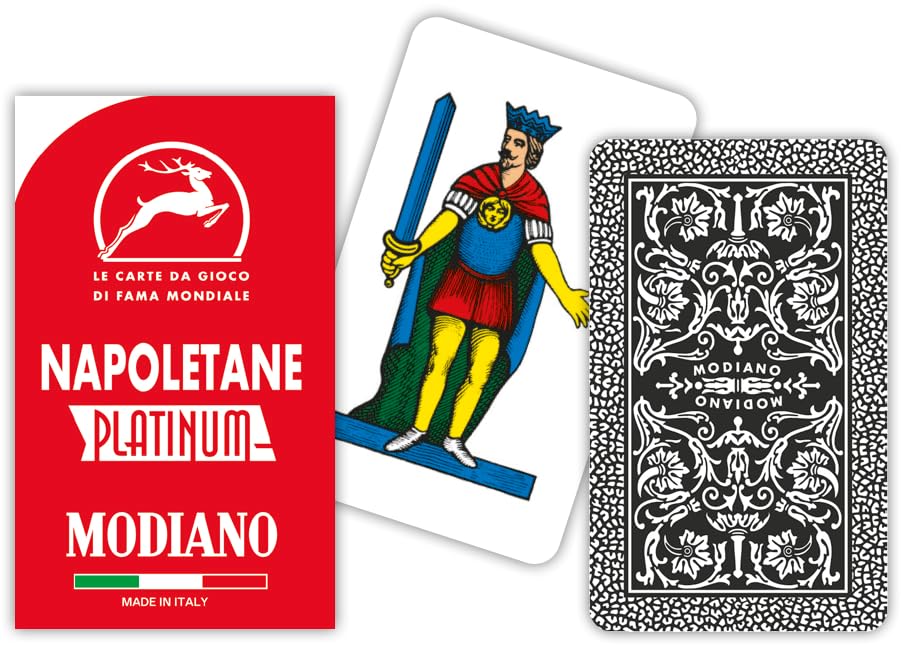 Modiano Carte Napoletane Platinum Rosso – Mazzo da 40 Carte Profession ...